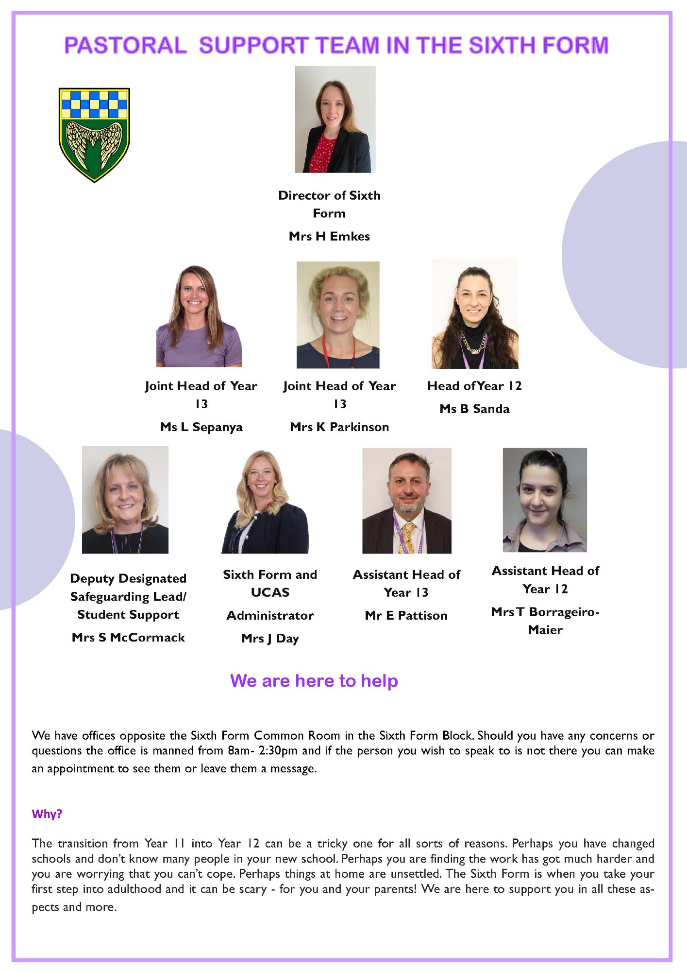 Sixth Form Team - Wallington High School for Girls